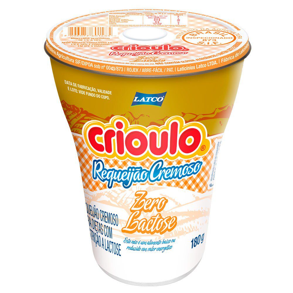 Requeijão Cremoso Zero Lactose Crioulo 180g | Mambo Supermercado São ... Requeijão Cremoso Zero Lactose Crioulo 180g | Mambo Supermercado São ...