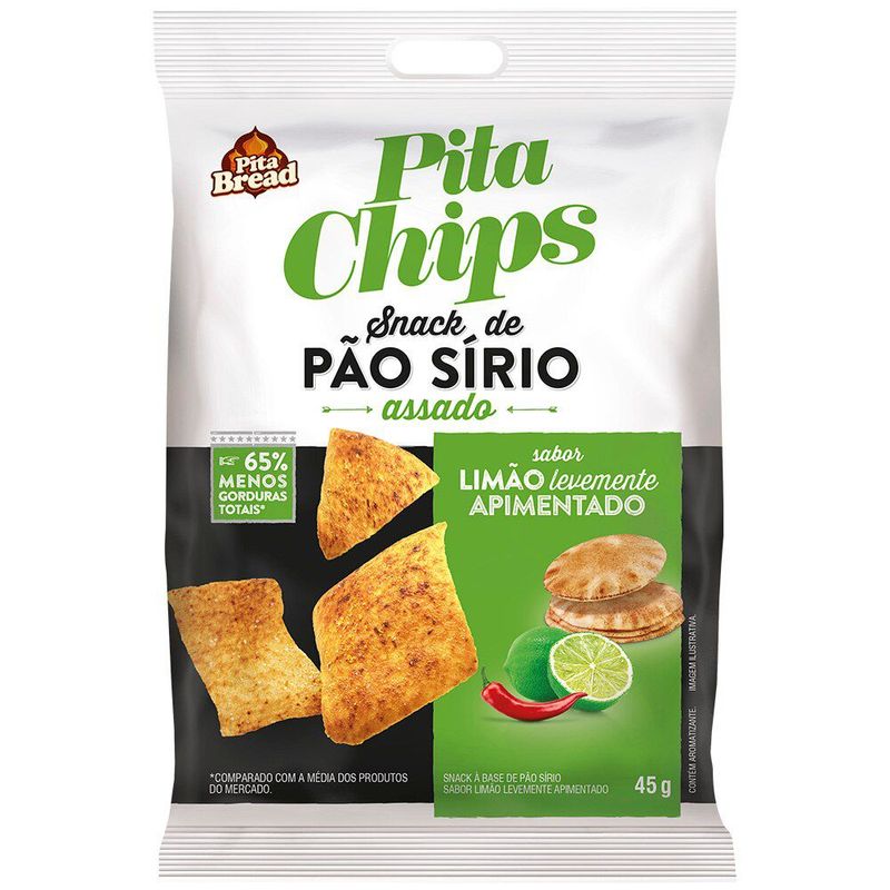 Snack de Pão Sírio Sabor Limão Apimentado Pita Bread 45g | Mambo ...