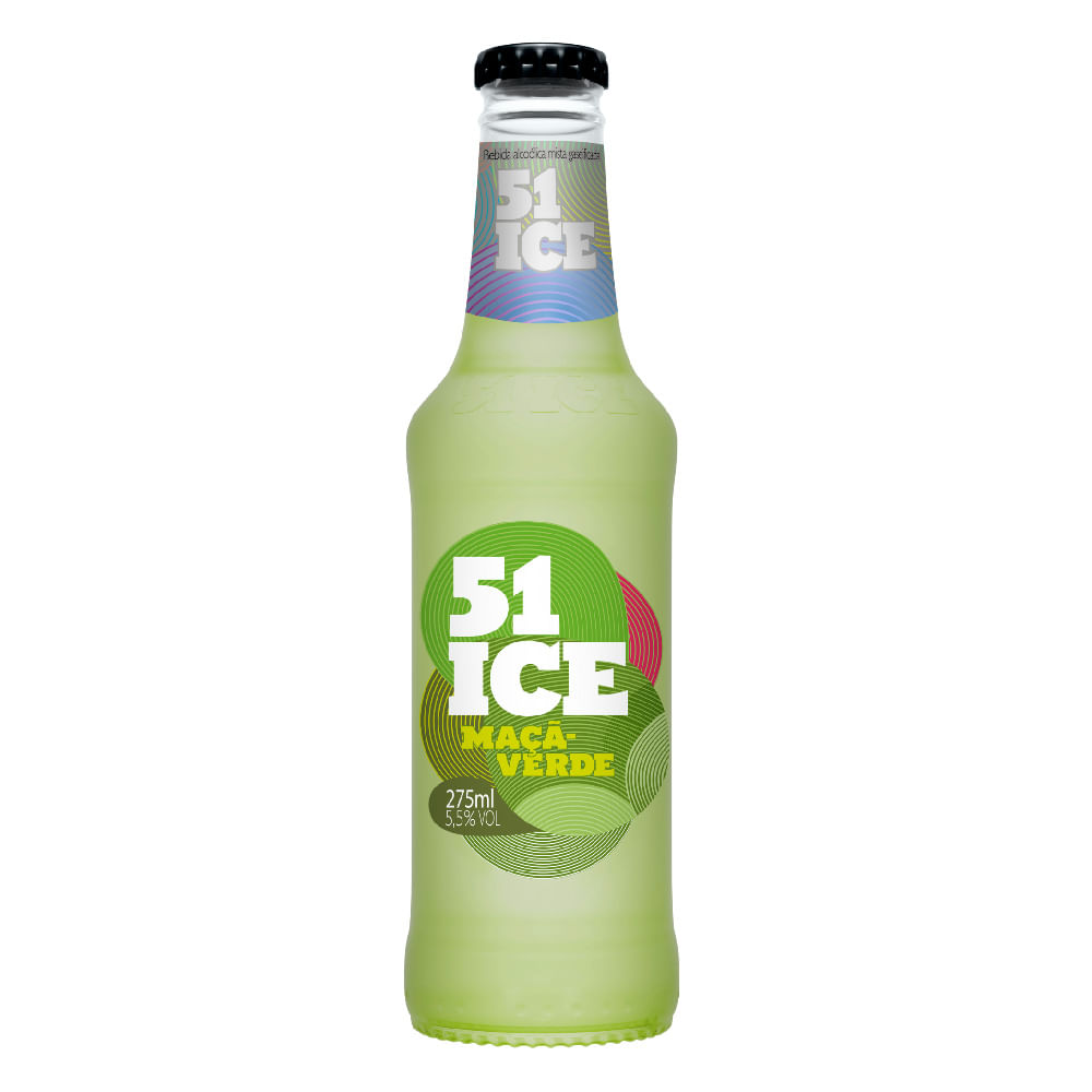 Bebida com Cachaça e Maçã Verde 51 Ice 275ml Mambo Supermercado São ...