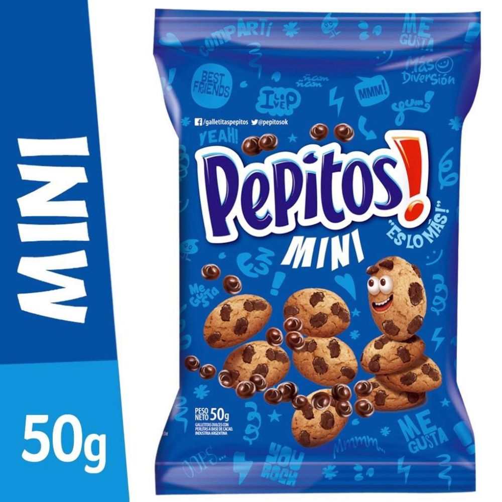 Biscoito Cookies Gotas De Chocolate Mini Pepitos 50g |Mambo ...