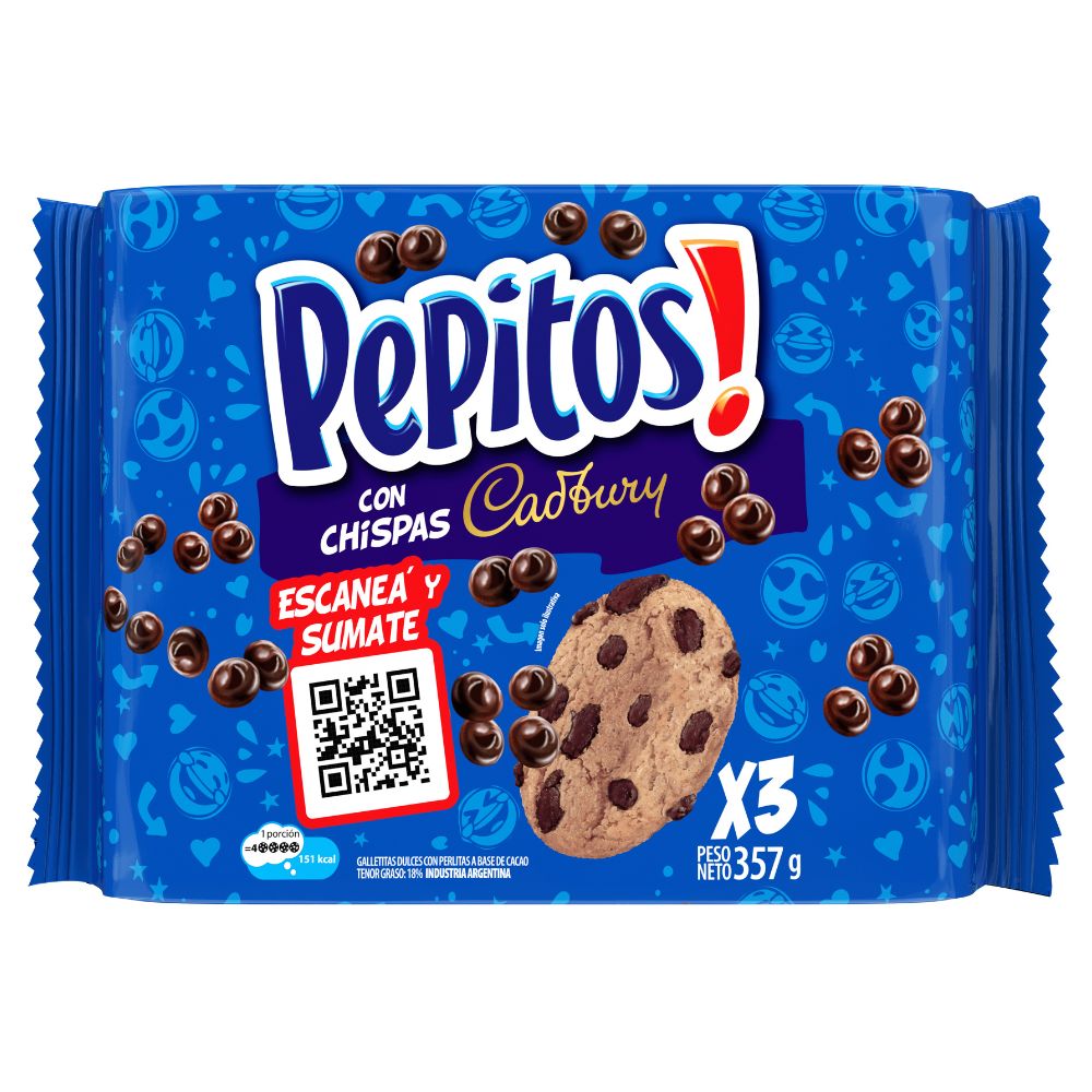 Biscoito Cookies Gotas De Chocolate Pepitos 357g |Mambo Supermercado ...