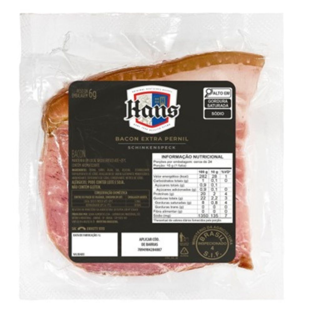 Bacon Extra Pernil Hans kg |Mambo Supermercado São Paulo - Mambo ...