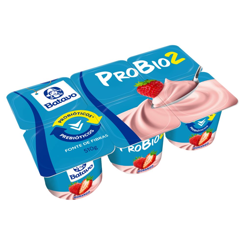 Iogurte Probio2 Morango Batavo 510g |Mambo Supermercado São Paulo - Mambo Supermercado São Paulo