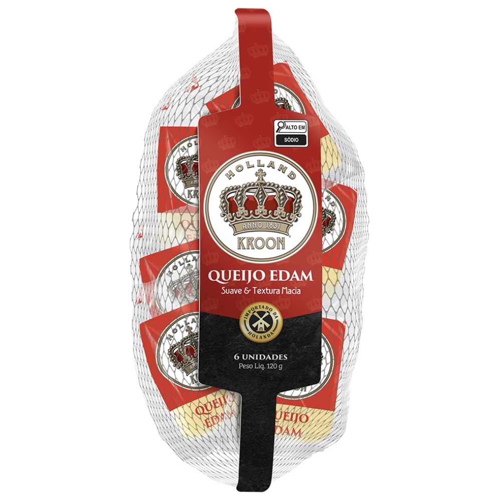 Queijo Holandês Edam Snack Holland Kroon 120g com 6 Unidades |Mambo ...