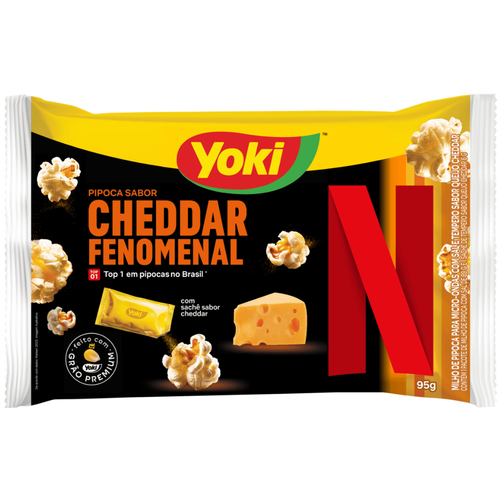 Milho de Pipoca para Micro-ondas Cheddar Fenomenal Yoki 95g |Mambo ...
