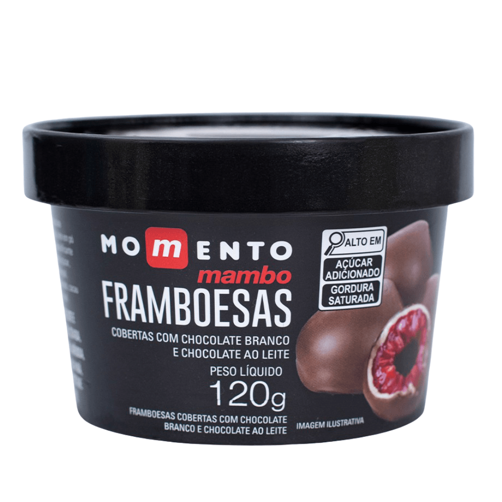 Bombom de Framboesas com Chocolate Branco e ao Leite Momento Mambo 120g ...