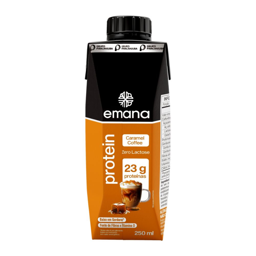Bebida Láctea Protein Café e Caramelo 23g de Proteínas Emana 250ml |Mambo Supermercado São Paulo ...