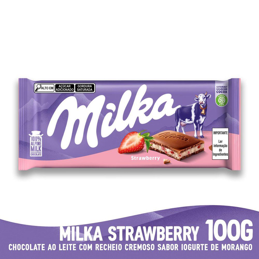 Chocolate Strawberry Yoghurt Milka 100g | Mambo Supermercado São Paulo ...