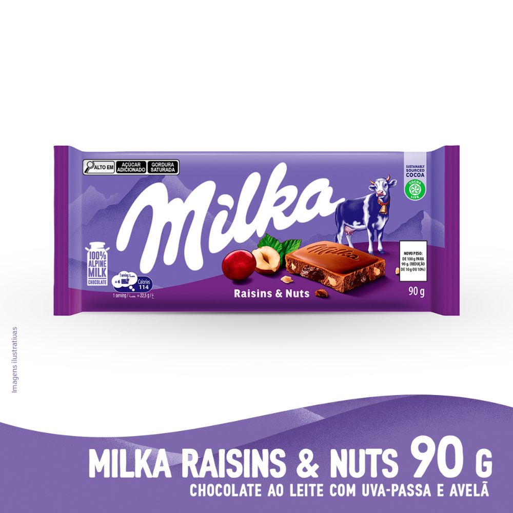 Chocolate Raisins & Nuts Milka 90g |Mambo Supermercado São Paulo ...
