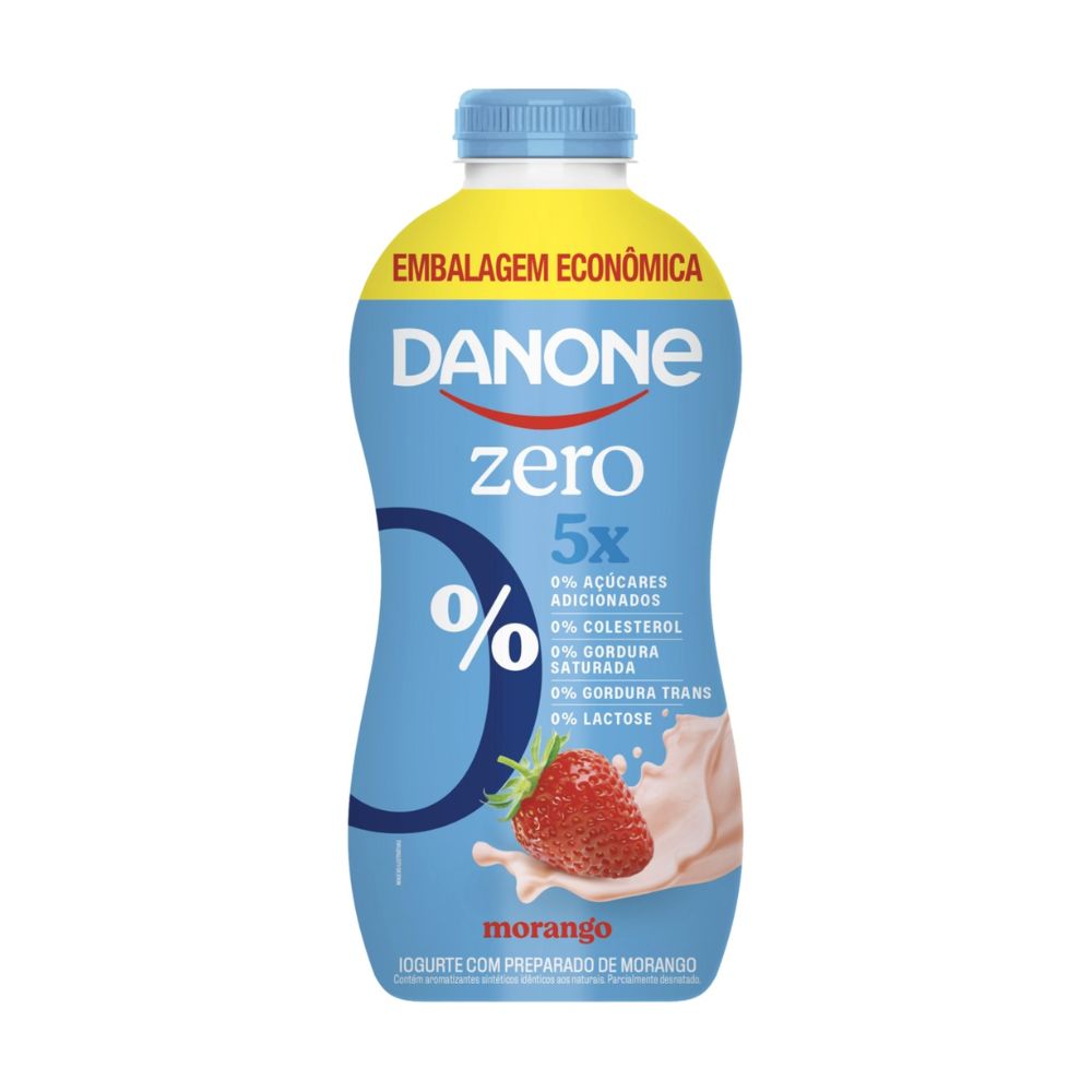 Iogurte Líquido Morango Zero 5x Sem Lactose Danone 1,20kg |Mambo ...