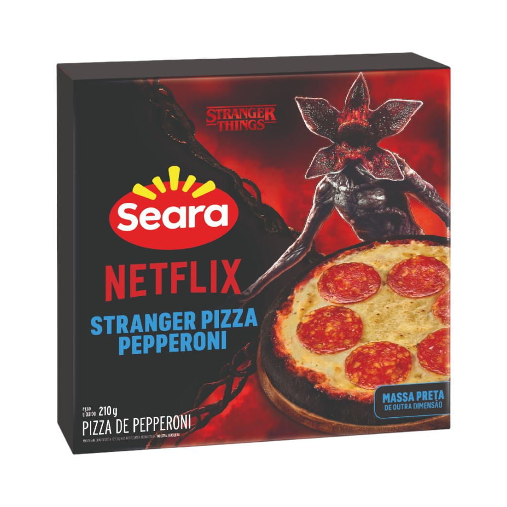 Pizza de Pepperoni Congelada Stranger Things Netflix & Seara 210g ...