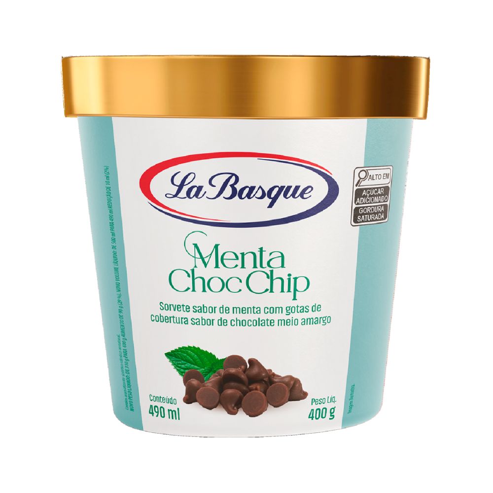 Sorvete de Menta Choc Chip La Basque 500ml | Mambo Supermercado São ...