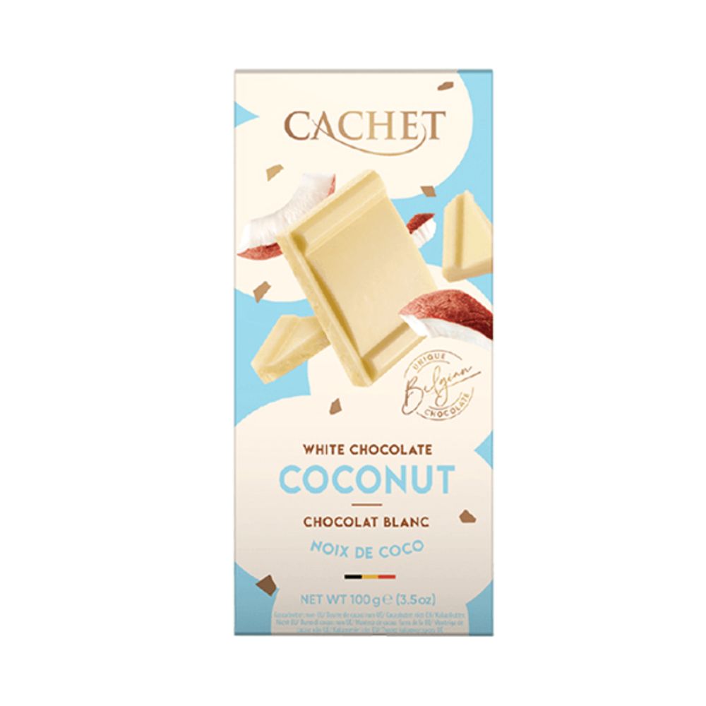 Chocolate Branco Belga Coconut Cachet 100g |Mambo Supermercado São ...